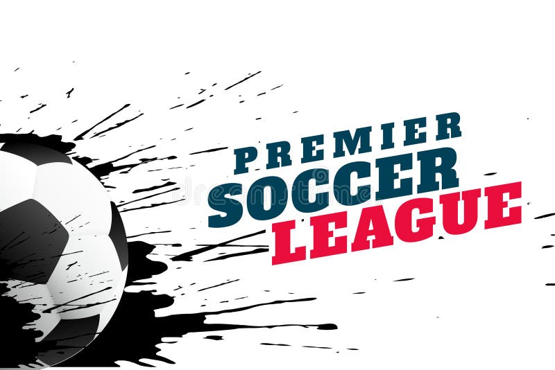 Soccer Premier League Poster with Splatter Effect Stock Vector ...