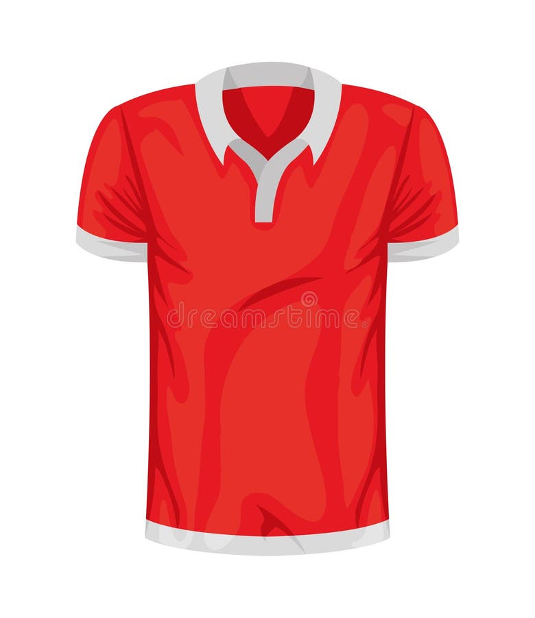 Soccer Red Shirt Sport Uniform Stock Illustration - Illustration of ...