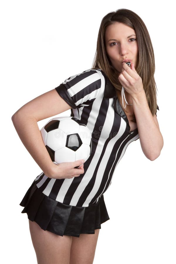 Soccer Referee Woman stock photo. Image of whistle, halloween - 6150600