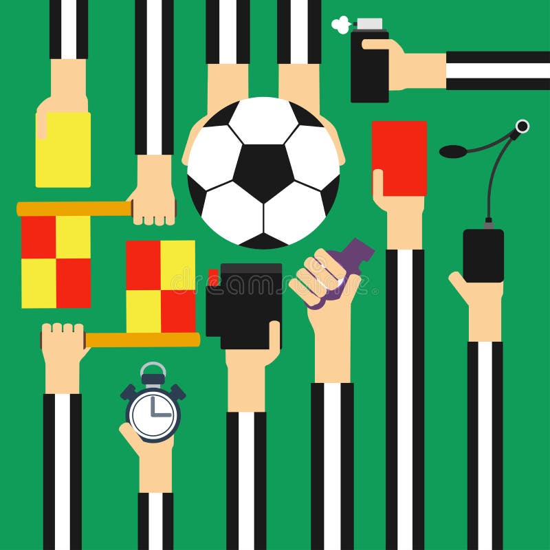 Soccer referee design flat stock vector. Illustration of person - 72033319