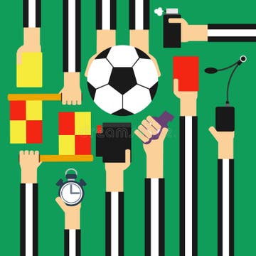 Soccer referee design flat stock vector. Illustration of person - 72033319