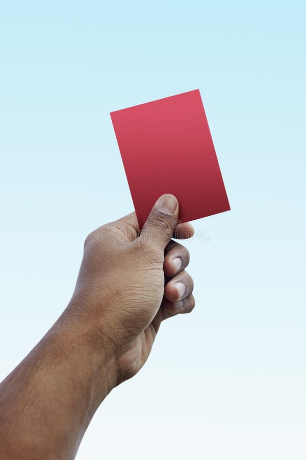 Soccer Referee Giving Red Card Stock Image - Image of object, game ...
