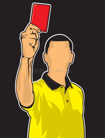 Soccer Referee Giving Red Card Stock Vector - Illustration of fired ...