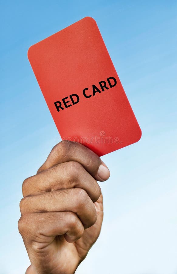 Soccer Referee Holding Out a Red Card Stock Photo - Image of male ...