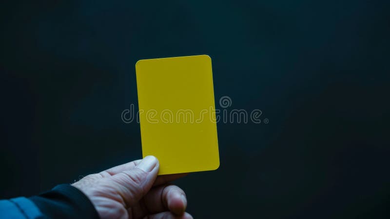 A Soccer Referee Holding a Yellow Card. Generative AI. Stock ...