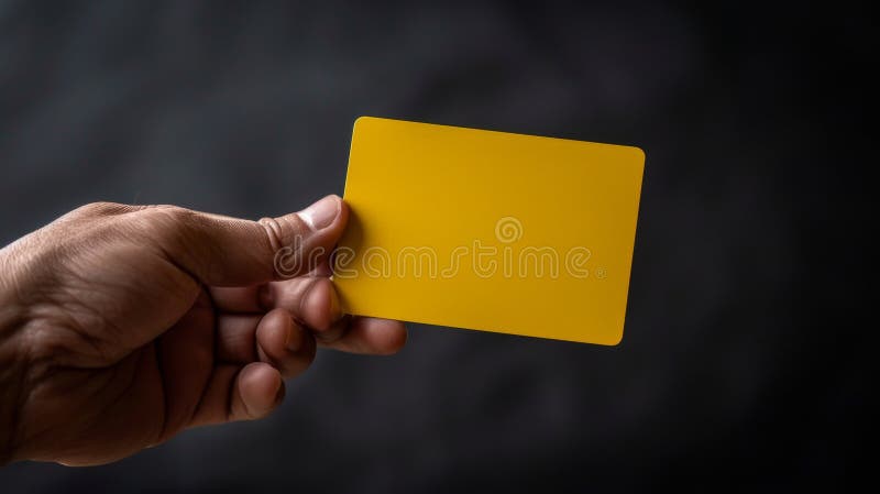 A Soccer Referee Holding a Yellow Card. Generative AI. Stock ...