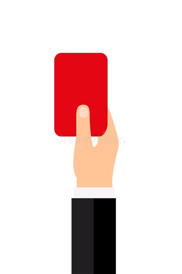 Soccer Referee with Red Card Stock Vector - Illustration of retro ...