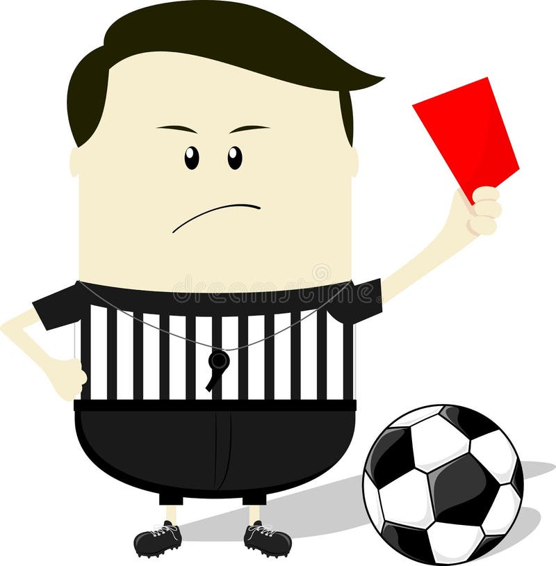 Soccer Referee Showing Red Card Stock Vector - Illustration of vector ...