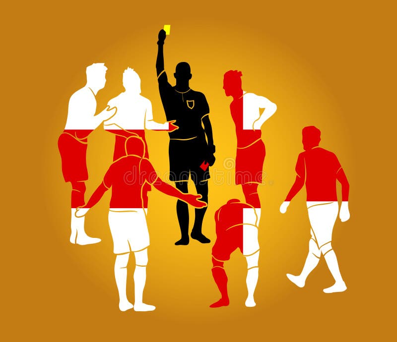 Soccer Referee Yellow Red Cards Vector Stock Vector - Illustration of ...