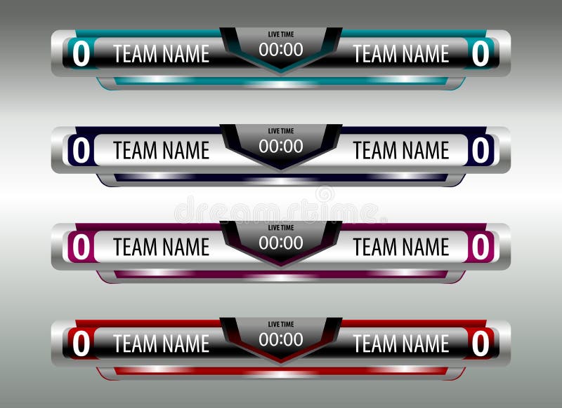 Soccer Score Broadcast Graphics Stock Vector - Illustration of ...