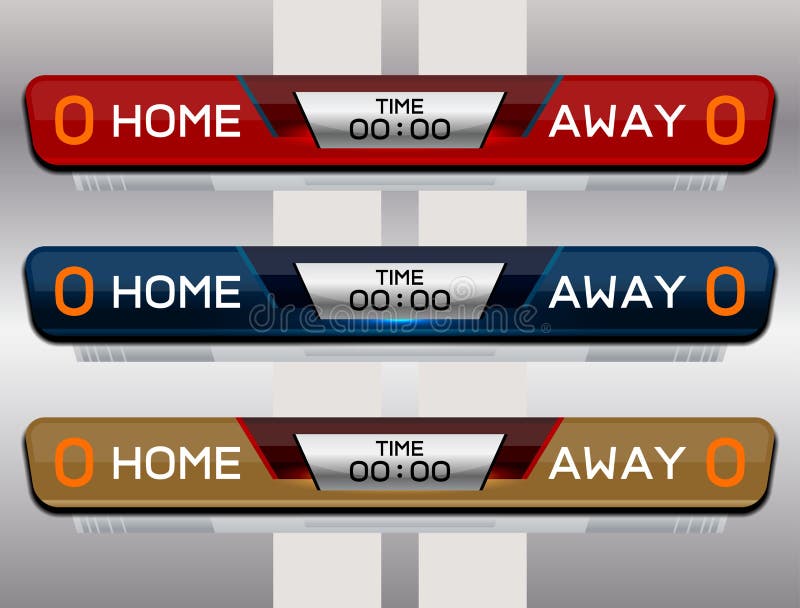 Soccer Score Broadcast Graphics Template Stock Vector - Illustration of ...