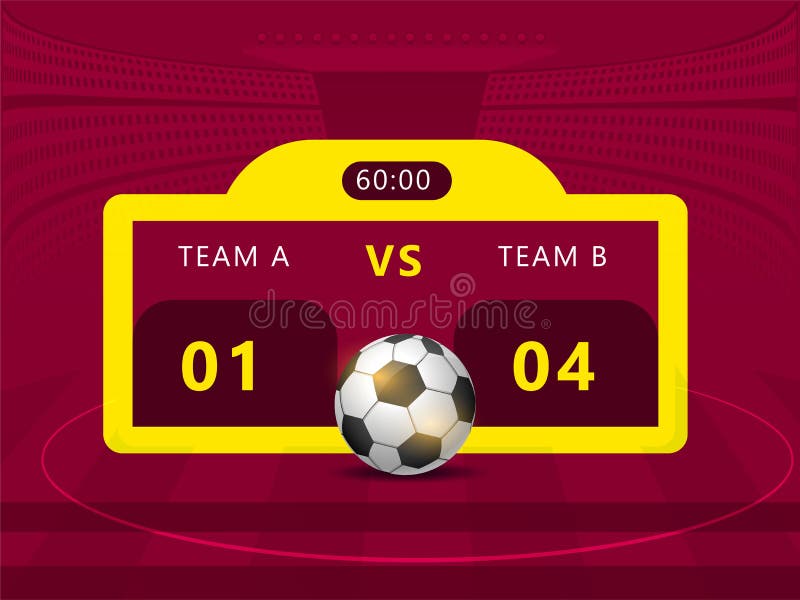 Soccer Scoreboard Template on Red Stadium Stock Illustration ...