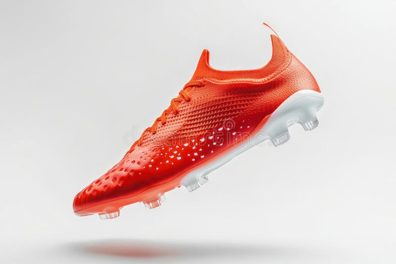 Generatve Ai, Soccer Shoes Drift Effect White Isolated Background, Red ...