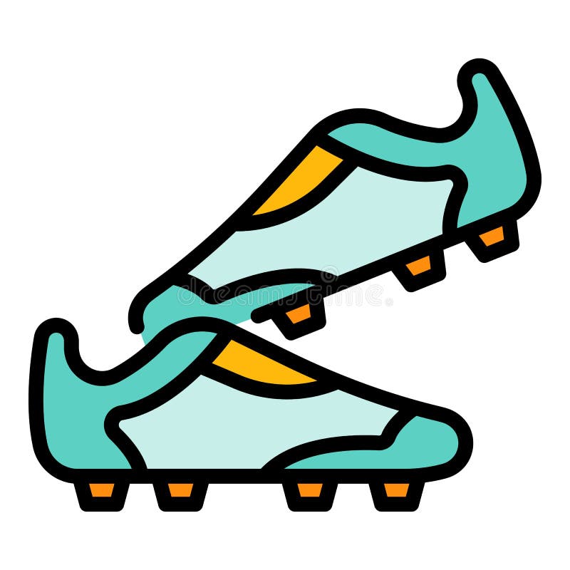 Soccer Shoes Icon Color Outline Vector Stock Vector - Illustration of ...