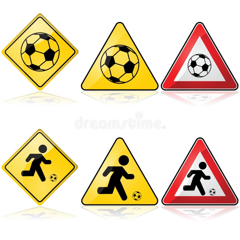 Soccer signs stock vector. Illustration of concept, traffic - 40929005