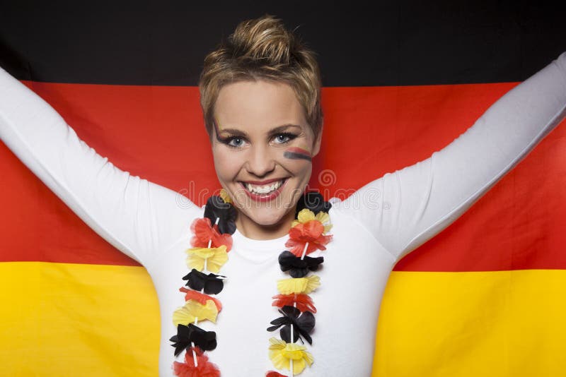 Soccer Sport Fan Supporter Germany Stock Image - Image of celebrating ...