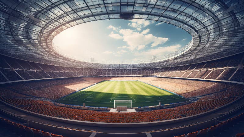 Soccer Sport Stadium, Ai Generative Stock Illustration - Illustration ...