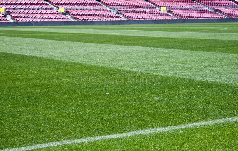 Soccer stadium stock photo. Image of grass, bench, field - 19840156