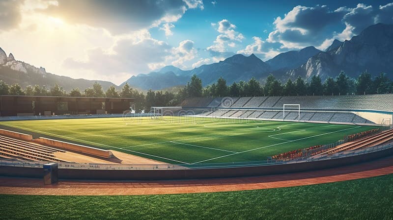 Soccer Stadium, Running Arena Generative AI Stock Illustration ...