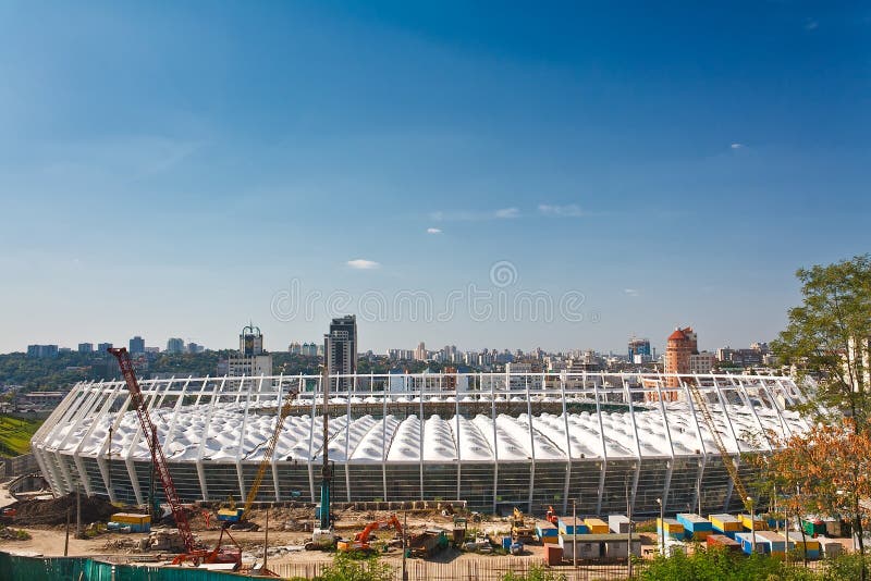 Soccer Stadium Under Construction Editorial Image - Image of arena ...