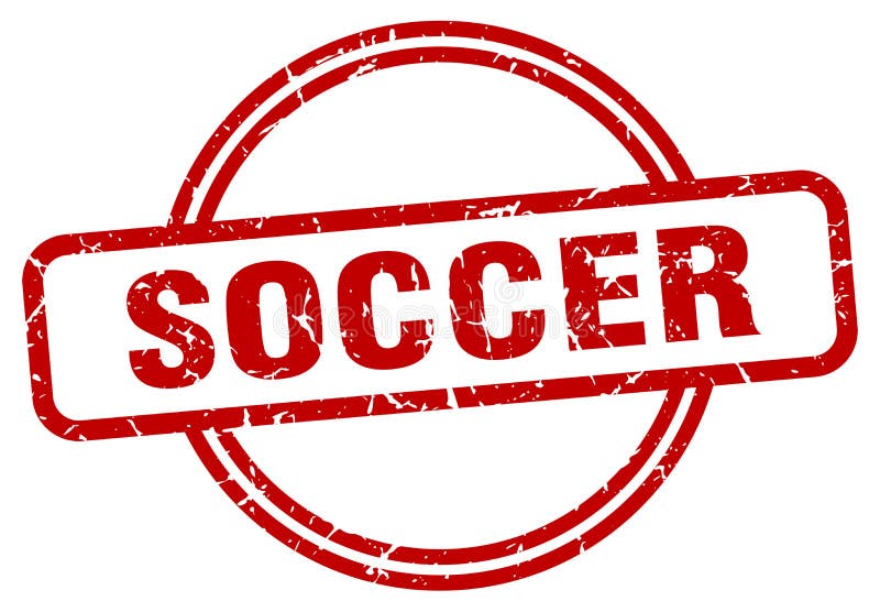 Soccer Stamp. Soccer Round Grunge Sign Stock Vector - Illustration of ...