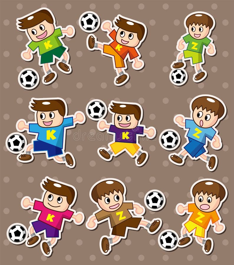 Soccer stickers stock vector. Illustration of color, glory - 24427528
