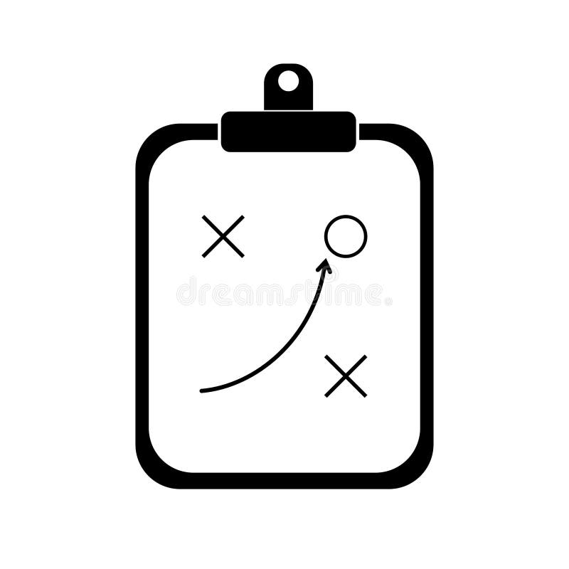 Soccer Strategy Tactic Plan Icon. Black Simple Silhouette Stock Vector ...