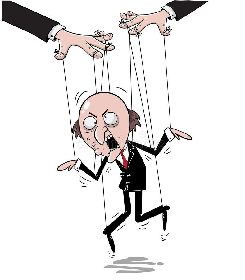 Politician Being Controled by Hidden Hand Stock Vector - Illustration ...