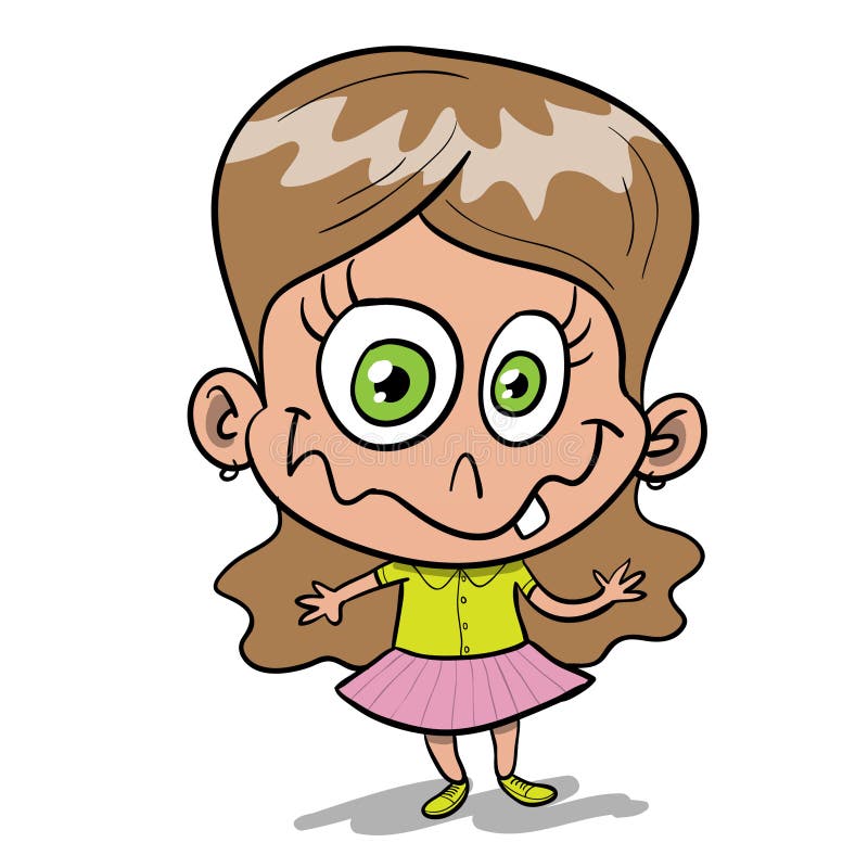 CUte Little Girl Smiling with One Tooth Waving Stock Vector ...