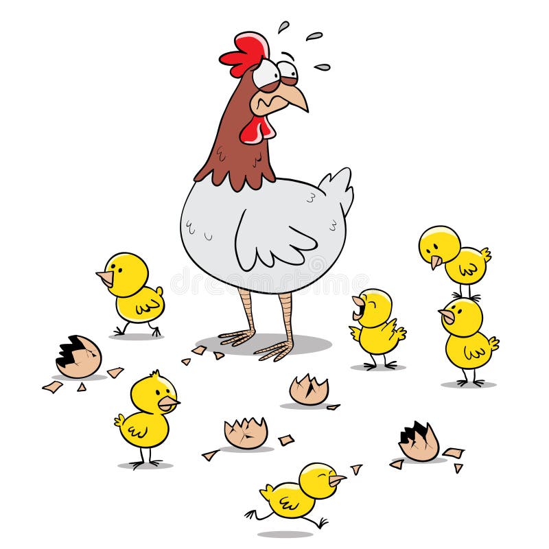 Scared Chicken Cartoon