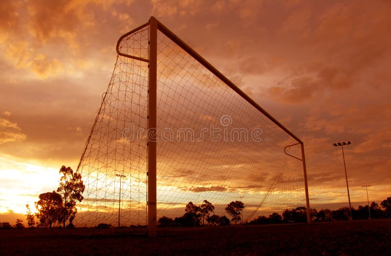 Soccer Sunset stock image. Image of grass, play, soccer - 820837