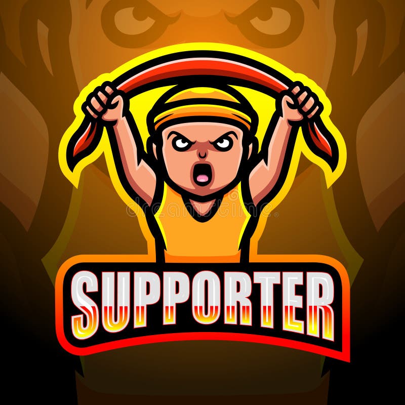 Soccer Supporter Mascot Logo Design Stock Vector - Illustration of face ...