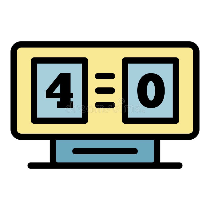 Soccer Table Score Icon Color Outline Vector Stock Vector ...
