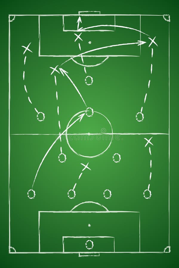 Soccer Tactic Table. Vector Illustration. The Tactical Scheme Stock ...