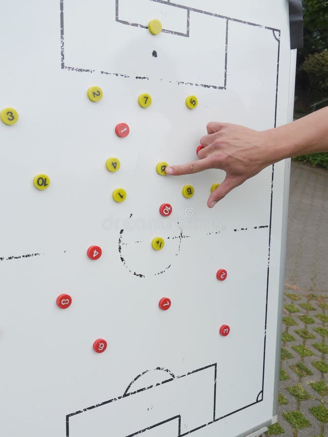 Soccer tactics board stock photo. Image of hand, tactical - 43456092