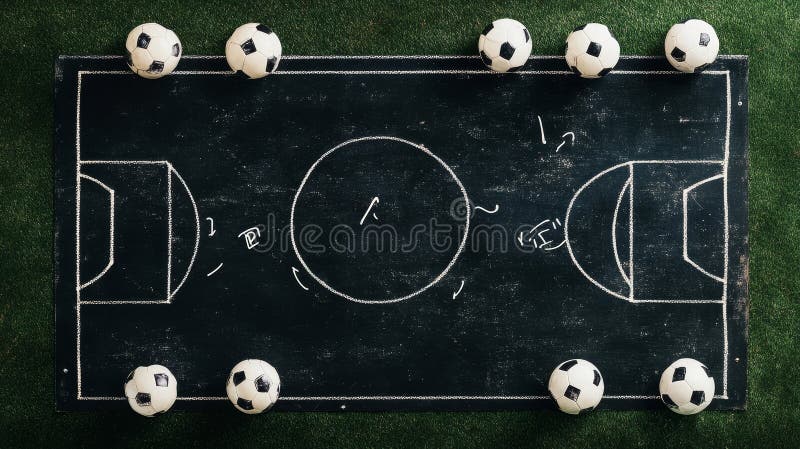 Soccer Tactics Board 433 Formation Blackboard Displaying 433 Soccer ...