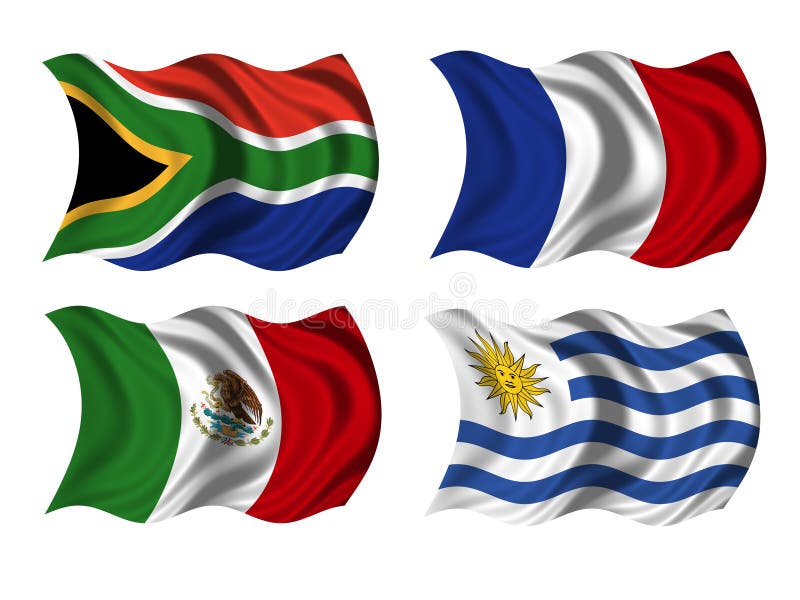 Soccer team flags group a stock illustration. Illustration of ...