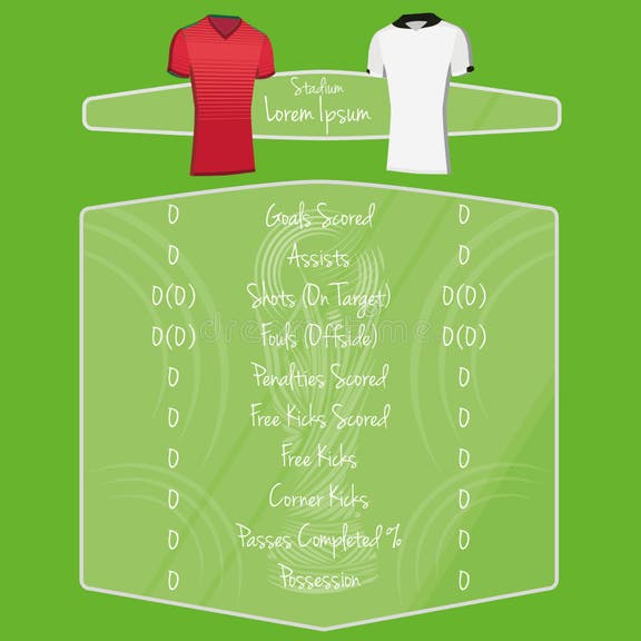 Soccer Team Player Charts Editable with Space for Text Stock Vector ...