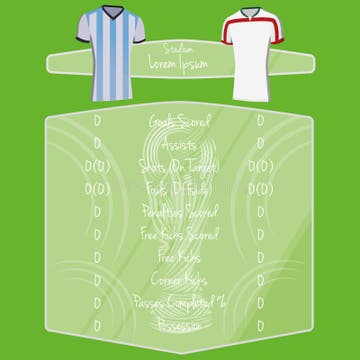 Soccer Team Player Charts Editable with Space for Text Stock Vector ...