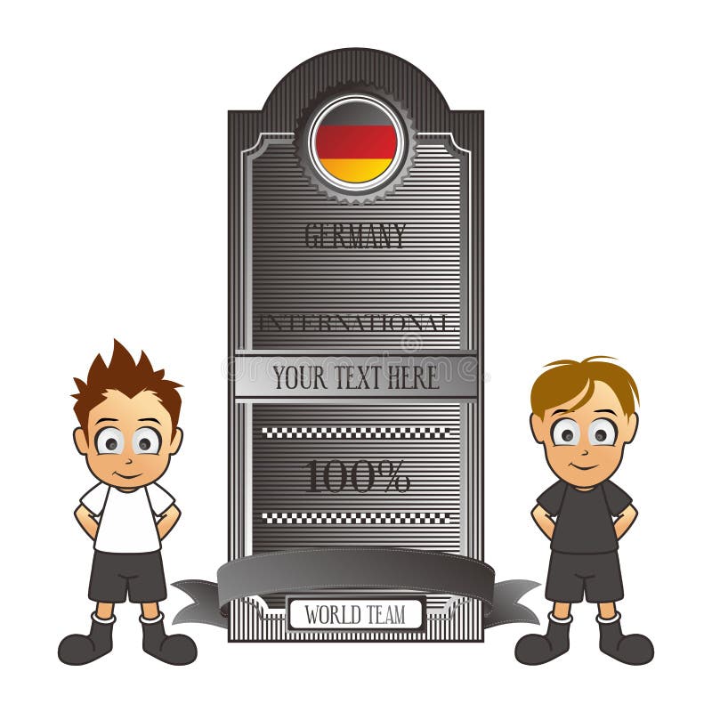 Soccer Team Set Germany Cartoon Stock Vector - Illustration of ...