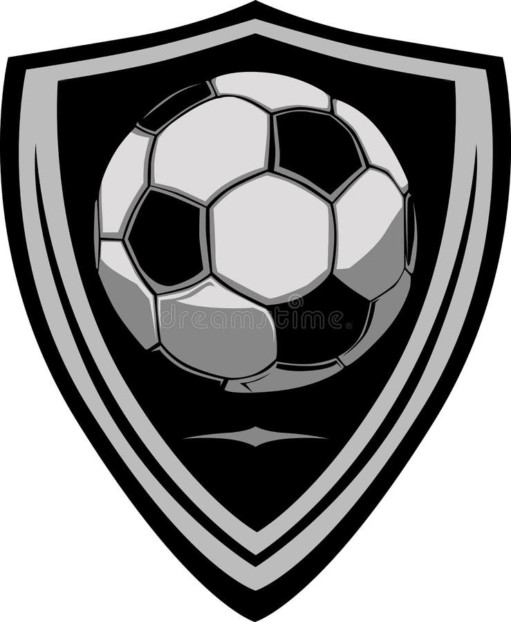 Soccer Template with Shield Stock Vector - Illustration of futbol ...