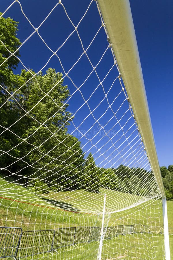Soccer terrain in nature stock image. Image of goal, nature - 95988625