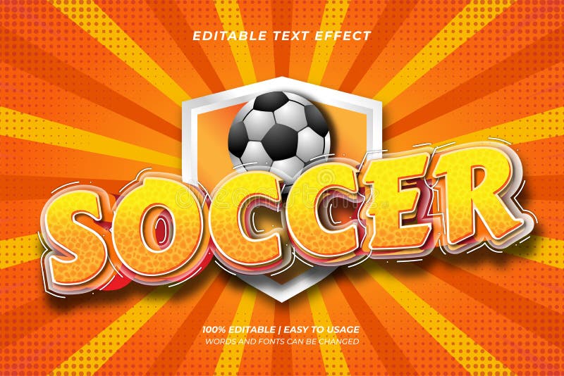 Soccer Ball Text Effect Stock Illustrations – 267 Soccer Ball Text ...