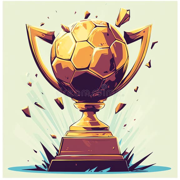 Soccer Trophy Illustration Explosion Stock Image - Image of abstract ...