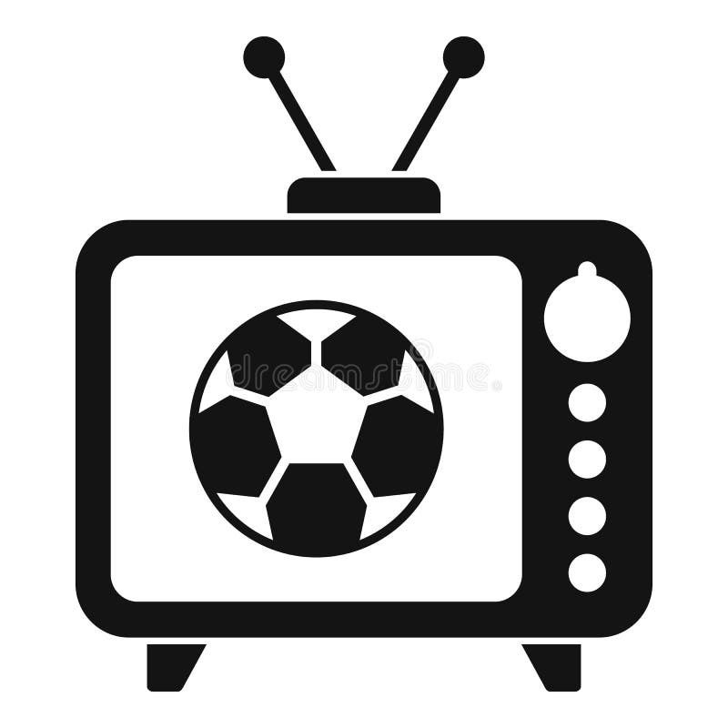 Soccer Tv Match Icon, Simple Style Stock Vector - Illustration of ...