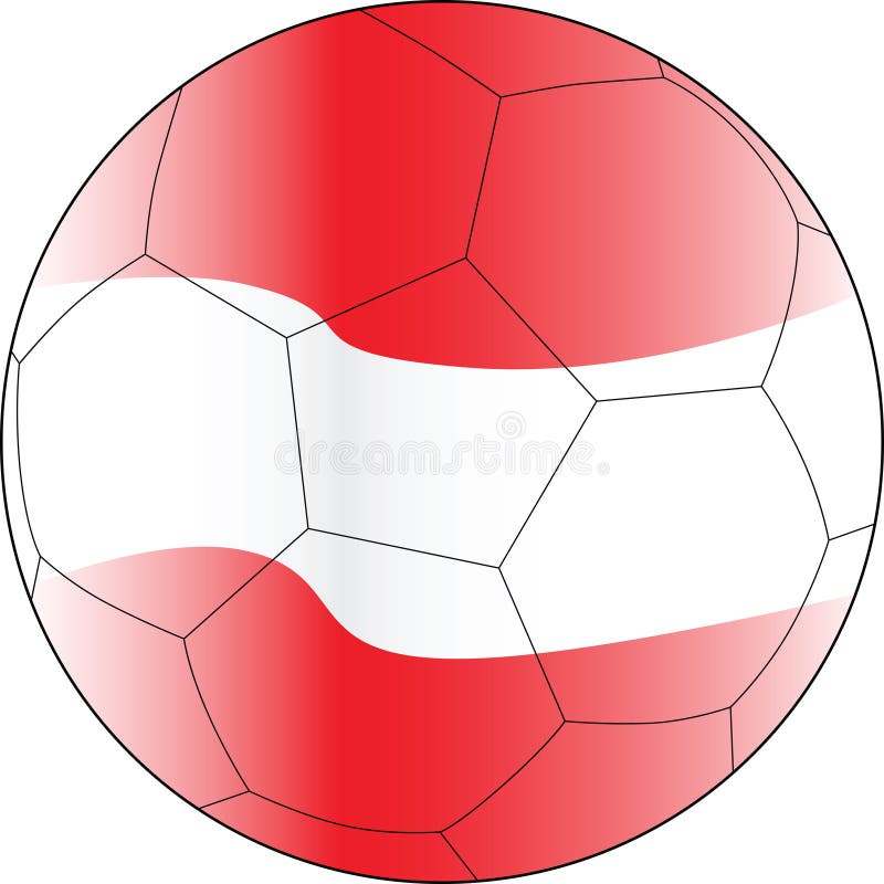 Soccer vector ball austria stock vector. Illustration of badge - 4849110