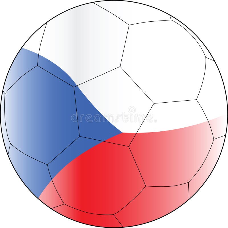 Soccer vector ball czechia stock vector. Illustration of glass - 4849118