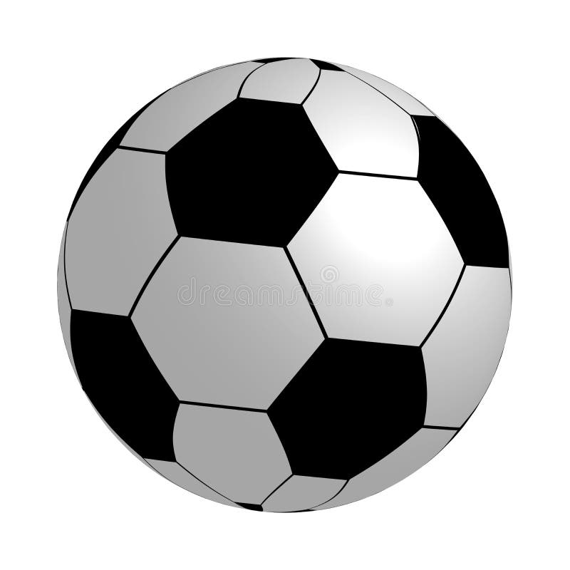 Soccer. Vector Illustration of a Ball. Isolated on a Blank, Editable ...