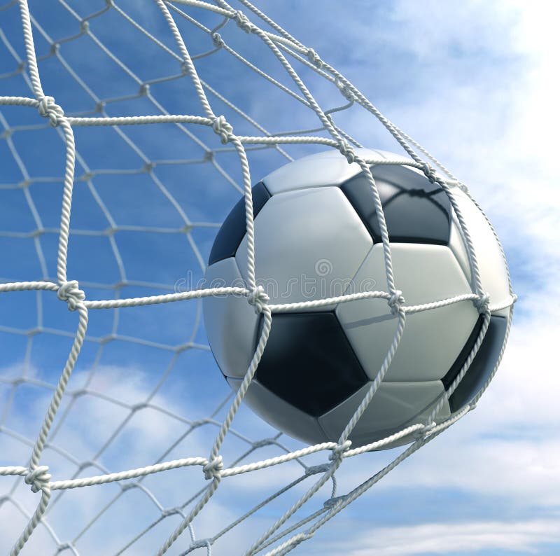 Soccerball in net stock illustration. Illustration of sport - 13974092