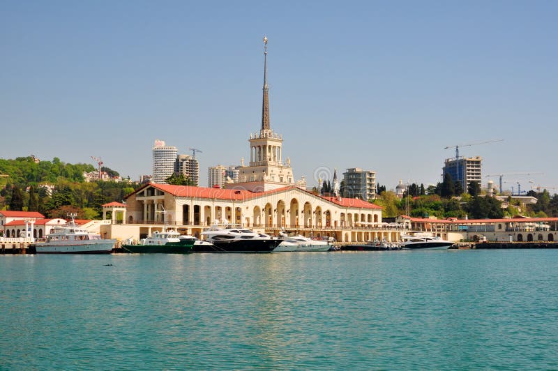 Sochi passenger port editorial image. Image of travel - 24617315